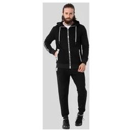 Cipo & Baxx Trainingsanzug CIPO & BAXX "HOMEWEAR", Herren, Gr. XXL, schwarz, 80% Baumwolle, 15% Polyester, 5% Elasthan, bedruckt, Sportanz&uuml;ge Trainingsanzug, mit Allover-Musterung