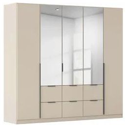 Dreht&uuml;renschrank OTTO HOME "Kleiderschrank Schrank Garderobe AGORDO mit Dekor- oder Hochglanzfront", beige (beige (champagner)), B:226cm H:229cm T:54cm, Holzwerkstoff, Schr&auml;nke, Dreht&uuml;renschrank, mit Au&szlig;enschubk&auml;sten, in 7 Breiten und 2 H&ouml;hen MADE IN GERMANY