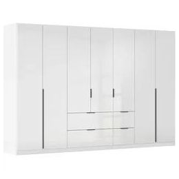 Dreht&uuml;renschrank OTTO HOME "Kleiderschrank Schrank Garderobe AGORDO mit Dekor- oder Hochglanzfront", wei&szlig; (alpinwei&szlig;, hochglanz wei&szlig;), B:315cm H:229cm T:54cm, Holzwerkstoff, Schr&auml;nke, Dreht&uuml;renschrank, mit Au&szlig;enschubk&auml;sten, in 7 Breiten und 2 H&ouml;hen MADE IN GERMANY