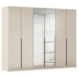 Dreht&uuml;renschrank OTTO HOME "Kleiderschrank Kleiderschr&auml;nke Schrank Garderobe AGORDO mit Glasfront", beige (beige, glas beige (champagner)), B:271cm H:210cm T:54cm, Holzwerkstoff, Schr&auml;nke, Dreht&uuml;renschrank, durchdachte Innenausstattung, in 8 Breiten und 2 H&ouml;hen MADE IN GERMANY