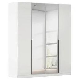Dreht&uuml;renschrank OTTO HOME "Kleiderschrank Kleiderschr&auml;nke Schrank Garderobe AGORDO mit Glasfront", wei&szlig; (alpinwei&szlig;, glas kristallwei&szlig;), B:181cm H:210cm T:54cm, Holzwerkstoff, Schr&auml;nke, Dreht&uuml;renschrank, durchdachte Innenausstattung, in 8 Breiten und 2 H&ouml;hen MADE IN GERMANY
