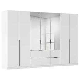 Dreht&uuml;renschrank OTTO HOME "Kleiderschrank Schrank Garderobe AGORDO mit Dekor- oder Hochglanzfront", wei&szlig; (alpinwei&szlig;), B:315cm H:210cm T:54cm, Holzwerkstoff, Schr&auml;nke, Dreht&uuml;renschrank, mit Au&szlig;enschubk&auml;sten, in 7 Breiten und 2 H&ouml;hen MADE IN GERMANY