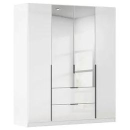 Dreht&uuml;renschrank OTTO HOME "Kleiderschrank Schrank Garderobe AGORDO mit Dekor- oder Hochglanzfront", wei&szlig; (alpinwei&szlig;, hochglanz wei&szlig;), B:181cm H:210cm T:54cm, Holzwerkstoff, Schr&auml;nke, Dreht&uuml;renschrank, mit Au&szlig;enschubk&auml;sten, in 7 Breiten und 2 H&ouml;hen MADE IN GERMANY