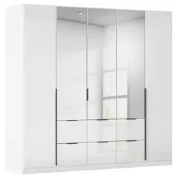 Dreht&uuml;renschrank OTTO HOME "Kleiderschrank Schrank Garderobe AGORDO mit Dekor- oder Hochglanzfront", wei&szlig; (alpinwei&szlig;, hochglanz wei&szlig;), B:226cm H:210cm T:54cm, Holzwerkstoff, Schr&auml;nke, Dreht&uuml;renschrank, mit Au&szlig;enschubk&auml;sten, in 7 Breiten und 2 H&ouml;hen MADE IN GERMANY