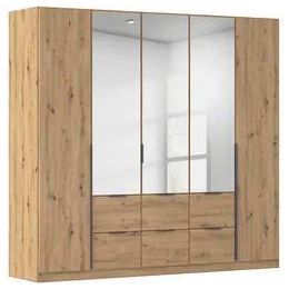 Dreht&uuml;renschrank OTTO HOME "Kleiderschrank Schrank Garderobe AGORDO mit Dekor- oder Hochglanzfront", braun (eiche artisan), B:226cm H:229cm T:54cm, Holzwerkstoff, Schr&auml;nke, Dreht&uuml;renschrank, mit Au&szlig;enschubk&auml;sten, in 7 Breiten und 2 H&ouml;hen MADE IN GERMANY