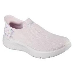 Slip-On Sneaker Skechers "GO WALK FLEX-SUNSET ROSE", Damen, Gr. 43, rosa, Textil, gebl&uuml;mt, Schuhe, Freizeitschuh, Vegan mit Skechers Handsfree Slip-ins Funktion