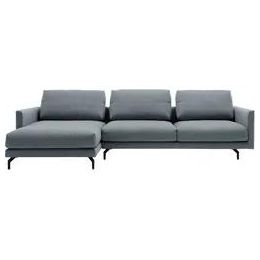 Ecksofa "CR.414, Designecksofa, Polsterecke, L-Form", blau (saphierblau, steingrau), B:300cm H:91cm T:172cm, CREATION BY ROLF BENZ, Sofas, Ecksofa, wahlweise aus feinstem Rindsleder oder hochwertigem Chenille