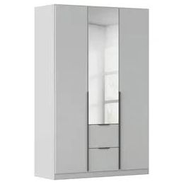 Dreht&uuml;renschrank OTTO HOME "Kleiderschrank Schrank Garderobe AGORDO mit Dekor- oder Hochglanzfront", grau (seidengrau), B:136cm H:229cm T:54cm, Holzwerkstoff, Schr&auml;nke, Dreht&uuml;renschrank, mit Au&szlig;enschubk&auml;sten, in 7 Breiten und 2 H&ouml;hen MADE IN GERMANY