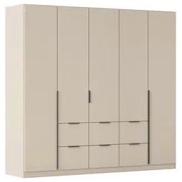 Dreht&uuml;renschrank OTTO HOME "Kleiderschrank Schrank Garderobe AGORDO mit Dekor- oder Hochglanzfront", beige (champagner), B:226cm H:229cm T:54cm, Holzwerkstoff, Schr&auml;nke, Dreht&uuml;renschrank, mit Au&szlig;enschubk&auml;sten, in 7 Breiten und 2 H&ouml;hen MADE IN GERMANY