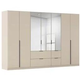 Dreht&uuml;renschrank OTTO HOME "Kleiderschrank Schrank Garderobe AGORDO mit Dekor- oder Hochglanzfront", beige (beige (champagner)), B:315cm H:229cm T:54cm, Holzwerkstoff, Schr&auml;nke, Dreht&uuml;renschrank, mit Au&szlig;enschubk&auml;sten, in 7 Breiten und 2 H&ouml;hen MADE IN GERMANY