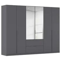 Dreht&uuml;renschrank OTTO HOME "Kleiderschrank Schrank Garderobe AGORDO mit Dekor- oder Hochglanzfront", grau (graumetallic), B:271cm H:229cm T:54cm, Holzwerkstoff, Schr&auml;nke, Dreht&uuml;renschrank, mit Au&szlig;enschubk&auml;sten, in 7 Breiten und 2 H&ouml;hen MADE IN GERMANY