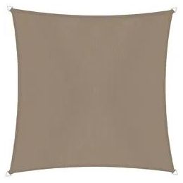 Sonnensegel Windhager "Cannes Quadrat", grau (taupe), B:500cm T:500cm, Polyester, Sonnensegel, 5x5m, taupe