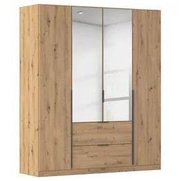 Dreht&uuml;renschrank OTTO HOME "Kleiderschrank Schrank Garderobe AGORDO mit Dekor- oder Hochglanzfront", braun (eiche artisan), B:181cm H:210cm T:54cm, Holzwerkstoff, Schr&auml;nke, Dreht&uuml;renschrank, mit Au&szlig;enschubk&auml;sten, in 7 Breiten und 2 H&ouml;hen MADE IN GERMANY