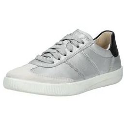 Sneaker Legero "Legero Sneaker Leder", Damen, Gr. 40, silber, Leder, Schuhe Sneaker