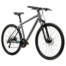 Crossrad KROSS "Evado 3.0" Gr. 48, grau (grau, schwarz), Fahrr&auml;der, Herren, 48cm, 28 Zoll (71,12cm) hinten: 28 Zoll (71,12cm)