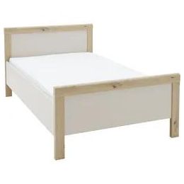 Einzelbett Priess "Warburg hochwertiges Komfortbett aus Deutschland", grau (eiche artisan, sandgrau), B:128cm H:94cm L:208cm, Betten, Bettgestell, geeignet f&uuml;r Motorrahmen, mit abgerundete Kanten