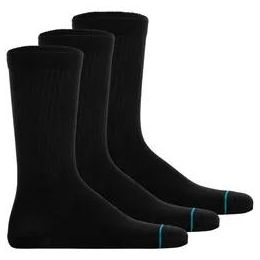 Kurzsocken Stance "Socken Shelter Socken 3er Pack", Herren, Gr. 38-42, schwarz, Obermaterial: 33% Nylon NY. 30% Baumwolle CO. 24% Modal CMD. 10% Lyocell CLY. 3% Elasthan EL., Socken