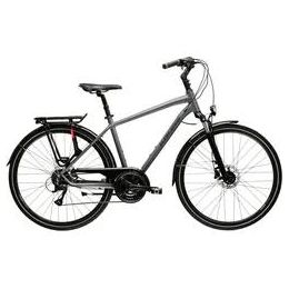 Trekkingrad KROSS "Trans 4.0" Gr. 48, grau (grau, schwarz), Fahrr&auml;der, 48cm, 28 Zoll (71,12cm) hinten: 28 Zoll (71,12cm)