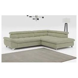 Ecksofa COTTA "Gemini L-Form, B: 312 cm", gr&uuml;n, B:312cm T:234cm, Sofas, Ecksofa, mit Kopfteilverstellung, optional Bettfunktion