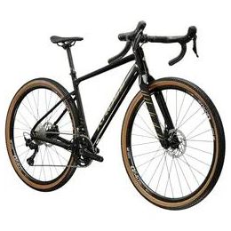 Gravelbike KROSS "Esker 6.0" Gr. 48, schwarz (schwarz, schwarz), Fahrr&auml;der, 48cm, 28 Zoll (71,12cm) hinten: 28 Zoll (71,12cm)
