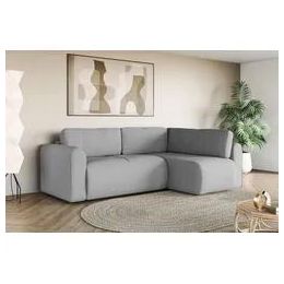 Ecksofa OTTO HOME "Zacharia wahlweise Schlafsofa mit Bettkasten, B/T/H 250/166/86 cm", grau, B:250cm H:86cm T:166cm, 100% Polyester, Sofas, Ecksofa, L-Form mit Wellenunterfederung, Ottomane rechts oder links bestellbar