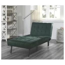 Relaxliege "Pierre", gr&uuml;n, B:76cm H:82cm T:178cm, ATLANTIC HOME COLLECTION, Sofas, mit 3-stufiger Rasterfunktion im R&uuml;cken, mit Wellenunterfederung