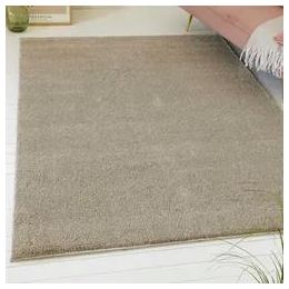 Hochflor-Teppich OTTO HOME "Yvaine, auch als L&auml;ufer erh&auml;ltlich", beige (sand), B:80cm H:25mm L:150cm, Polyester, Teppiche, Langflor, Shaggy, dichter weicher Hochflor, meliert, Wohnzimmer