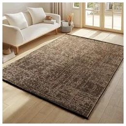 Teppich Ayyildiz TEPPICHE "SPACE 1900", braun, B:120cm H:7mm L:170cm, Chenille, Teppiche, Teppich, L&auml;ufer, Kurzflor, Boho, Vintage, Wohnzimmer