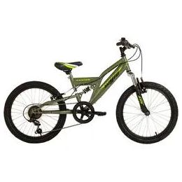 Kinderfahrrad WYLD "Kinder-Mountainbike Fully 20'' Zodiac gr&uuml;n 6 G&auml;nge RH 31 cm" Gr. 31, gr&uuml;n (gr&uuml;n, schwarz), Fahrr&auml;der, Kinder, 31cm, 20 Zoll (50,80cm) hinten: 20 Zoll (50,80cm)