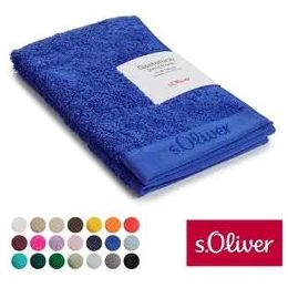 G&auml;stehandtuch s.Oliver "s.Oliver, Premium Qualit&auml;t, 600 gr/m2, auch als Sets erh&auml;ltlich", blau, B:30cm L:50cm, Walkfrottier, Baumwolle, Handt&uuml;cher, gro&szlig;e Farbauswahl, auch als Duschtuch, Waschhandschuh, Handtuch
