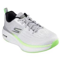Sneaker Skechers "GO RUN ELEVATE 2.0-FLUID MOTION", Herren, Gr. 45, wei&szlig; (wei&szlig;, grau, neongr&uuml;n), Textil, kontrastfarbene Details, Schuhe Sneaker, Sportschuh mit d&auml;mpfender Ultra Light Cushioning