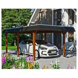 Skan Holz Einzelcarport SKANHOLZ "Wendland", braun, B/H/T: 206cm x, Carports
