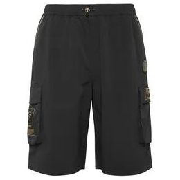 Cargobermudas Plein Sport "Shorts", Damen, Gr. S, US-Gr&ouml;&szlig;en, schwarz (0294, schwarz, lightgold), Obermaterial: 100% Polyamid, Hosen