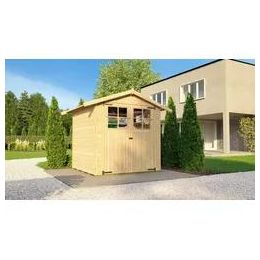 Gartenhaus Weka "Nr. 316, Gr&ouml;&szlig;e 1", beige (naturbelassen), Fu&szlig;boden im Gartenhaus, ohne Dacheindeckung, Massivholz, Gartenh&auml;user, Gartenhaus, inklusive Fussboden