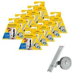 Einlass-Gurtwickler Schellenberg "f&uuml;r das Rollladensystem Maxi, Lochabstand 13,5 cm, Unterputz-Montage", silber (silberfarben), B:50cm, Gurtwickler, f&uuml;r Rollladengurte mit 23 mm Breite