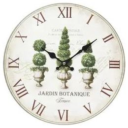 Wanduhr AMBIENTE HAUS "Wanduhr - Plants 28cm", bunt, B:28cm H:28cm T:3,5cm, Wanduhren, Wanduhr