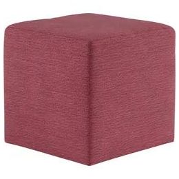 Hocker COTTA "Cuby", rot (coral), B:40cm H:40cm T:40cm, 100% Polyester, Hocker, Hocker, Sitzw&uuml;rfel, Cube, Sitzhocker