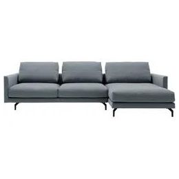 Ecksofa "CR.414, Designecksofa, Polsterecke, L-Form", blau (saphierblau, steingrau), B:280cm H:91cm T:172cm, CREATION BY ROLF BENZ, Sofas, Ecksofa, wahlweise aus feinstem Rindsleder oder hochwertigem Chenille