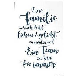 Poster Reinders "Eine Familie, ein Team", wei&szlig; (farbe bild(er): wei&szlig;), B:61cm H:91,5cm, Papier, Bilder, Poster