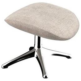Fu&szlig;hocker FLEXLUX "Marinella, Fu&szlig;st&uuml;tze f&uuml;r Lounging, Entspannung der Extraklasse, Scandi", champagne, aluminiumfarben, Hocker, Kinder, B/H/T: 59cm x 41cm x 46cm, Chenille BURANO, 100% Polyester, Fu&szlig;hocker, Brescia-Stoff, Robuster Aluminiumfu&szlig;, Pflegeleicht und haltbar, B:59cm H:41cm T:46cm