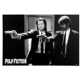 Poster Reinders "Pulp Fiction Schwarz/weiss", schwarz (farbe bild(er): schwarz), B:91,5cm H:61cm, Papier, Bilder, Poster