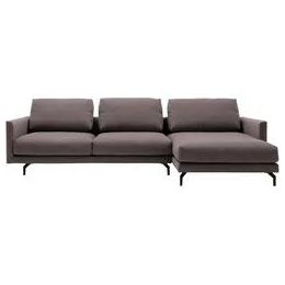 Ecksofa "CR.414, Designecksofa, Polsterecke, L-Form", lila (purpurviolett, steingrau), B:280cm H:91cm T:172cm, CREATION BY ROLF BENZ, Sofas, Ecksofa, wahlweise aus feinstem Rindsleder oder hochwertigem Chenille