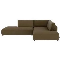Ecksofa Musterring "Lucia", braun (messing), B:304cm H:81cm T:224cm, 100% Polyester, Sofas, Ecksofa, mit gro&szlig;em Longchair, verschiedene Farben, B304 x T224 cm