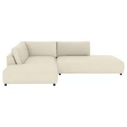 Ecksofa Musterring "Lucia", beige (nature), B:304cm H:81cm T:224cm, 100% Polyester, Sofas, Ecksofa, mit gro&szlig;em Longchair, verschiedene Farben, B304 x T224 cm