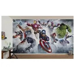 Kindertapete Komar "Marvel Avengers Strike", bunt, B:450m H:250m, Vlies, Tapeten