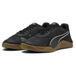 Trainingsschuh Puma "Fuse 4.0 Sneakers Erwachsene", Damen, Gr. 46, wei&szlig; (schwarz cast iron gum wei&szlig; gray beige), Obermaterial: Textil, Synthetik. Futter: Textil. Innensohle: Textil. Laufsohle: Gummi, Schuhe