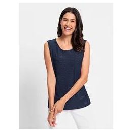 Shirttop Inspirationen, Damen, Gr. 36, blau (marine), 95% Polyester, 5% Elasthan, unifarben, Tops Shirttop