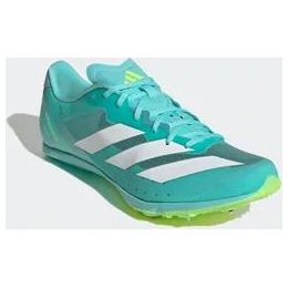 Laufschuh Adidas PERFORMANCE "ADIZERO DISTANCESTAR SPIKE", Damen, Gr. 44, wei&szlig; (flash aqua, cloud wei&szlig;, lucid lemon), Synthetik, Textil, Schuhe Laufschuh, Leichtathletik-Schuh