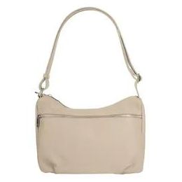 Shopper Samantha Look, Damen, Gr. B/H/T: 29cm x 22cm x 13cm onesize, beige, Leder, leicht gl&auml;nzend, unifarben, Taschen Shopper, echt Leder, Made in Italy