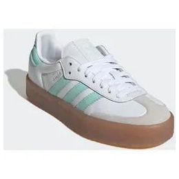 Sneaker Adidas ORIGINALS "SAMBAE", M&auml;dchen, Gr. 36, wei&szlig; (cloud wei&szlig;, clear mint, gold metallic), Baumwolle, Synthetik, Schuhe Sneaker, f&uuml;r Jugendliche